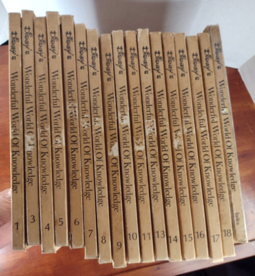 17 Volumes Of “DISNEY'S WONDERFUL WORLD OF KNOWLEDGE ENCYCLOPEDIA ...