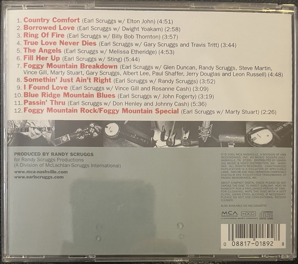 Earl Scruggs & Friends (2001 HDCD) Sting, Elton John, Johnny Cash, Don ...