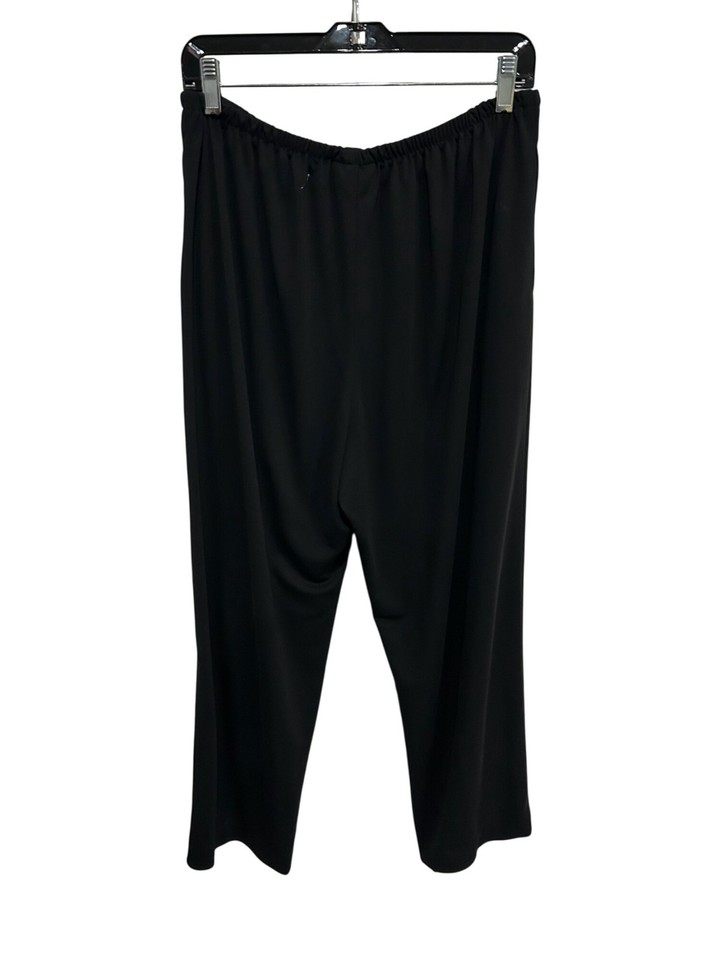 Graver Studio Womens Black Elastic Waist Polyester Casual Pants Size ...
