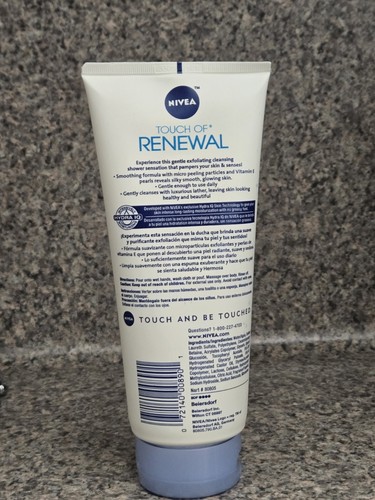 Nivea Touch of Renewal Body Wash Scrub 12oz Exfoliating Microbeads ...
