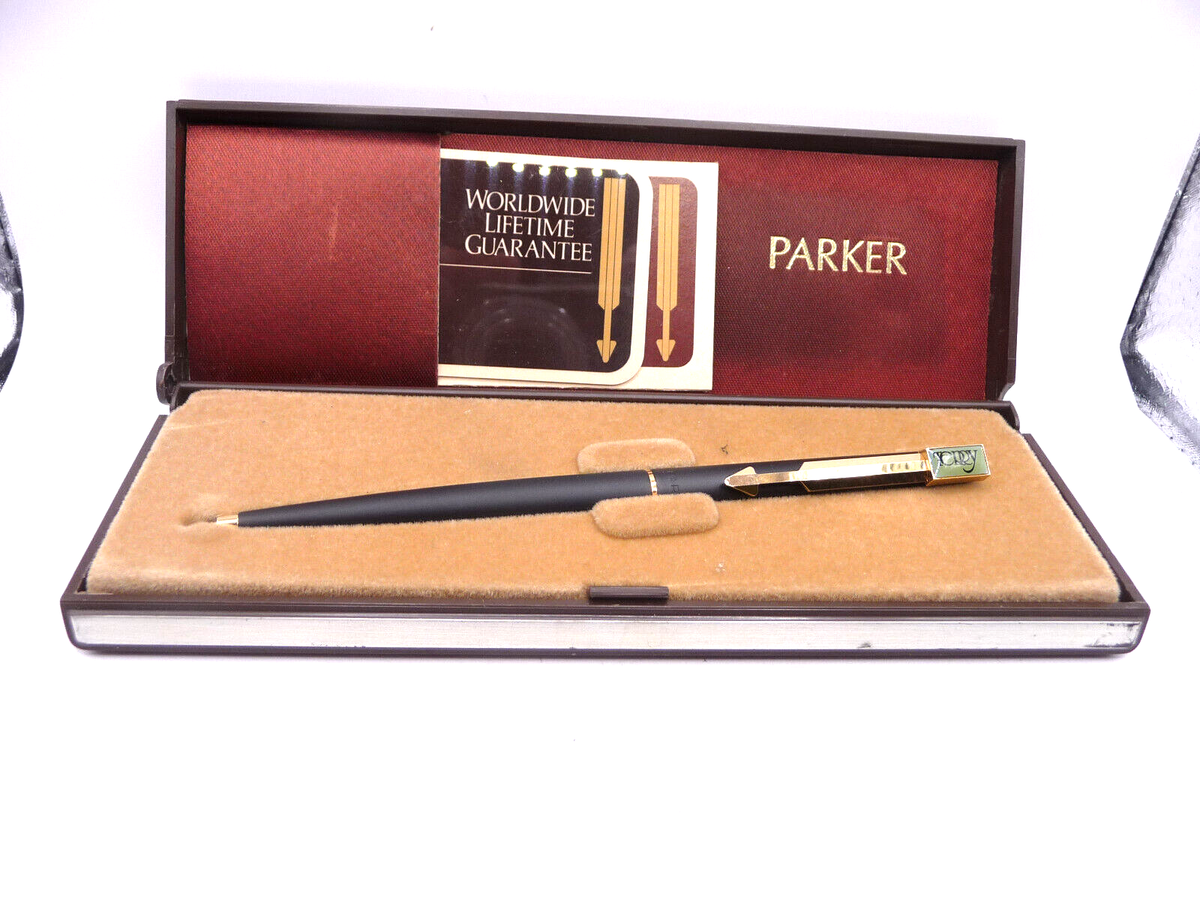 British Pen Logo Conway Stewart Winston Classic Black Silver Trim
