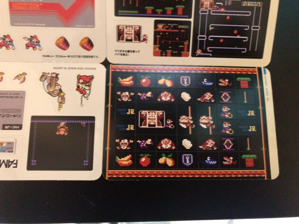 Super Famicom Mario Donkey Kong Jr sticker very rare 1983 History Book ...