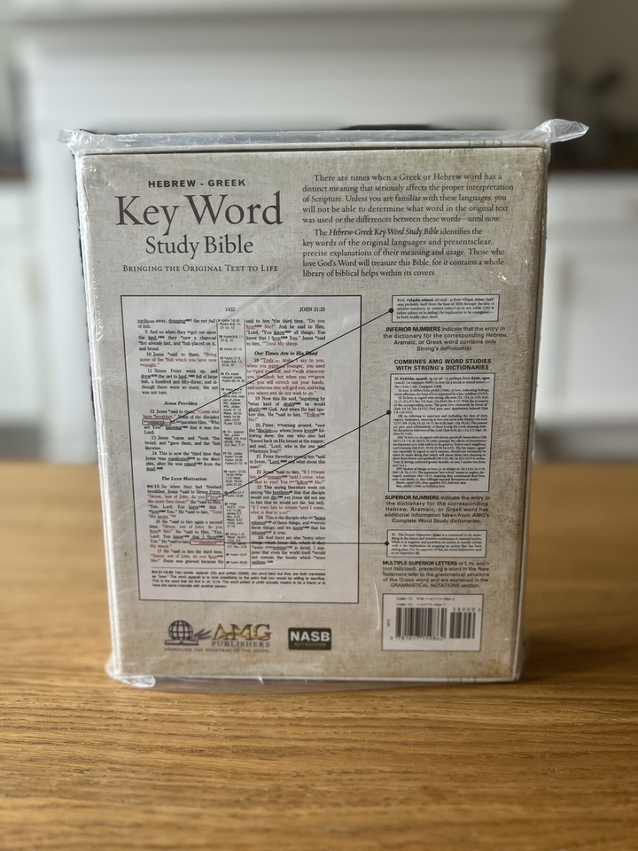 KJV HEBREW-GREEK KEY WORD STUDY BIBLE-BURGUNDY BONDED LEATHER INDEXED ...