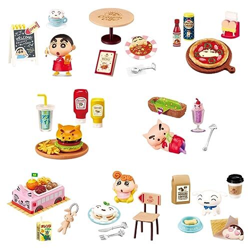 Re-ment Crayon Shin-chan Cafe x all 8P in BOX mini figure toy goods | eBay