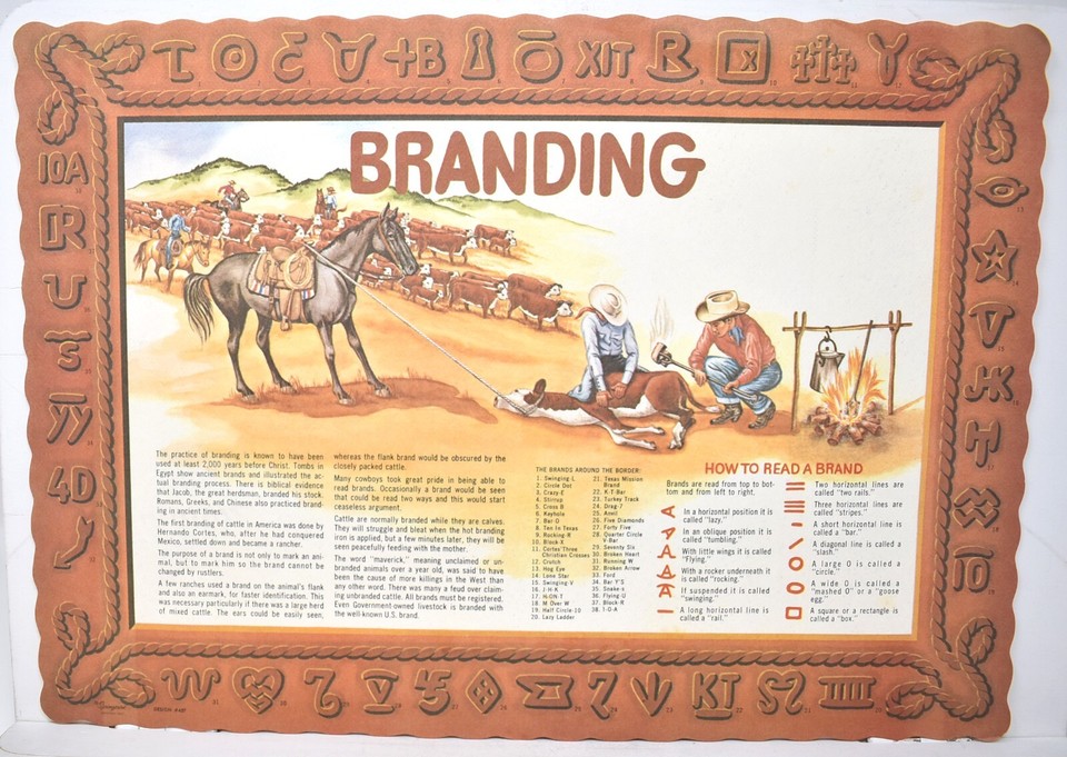 1970s Farm Cattle Cow Branding Wild West Western Cowboy Livestock ...