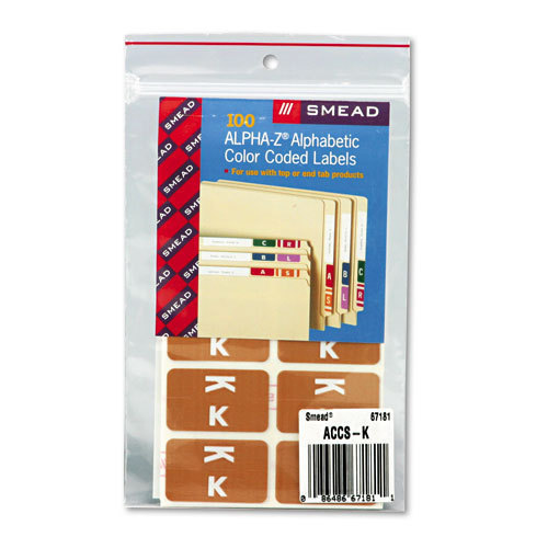 Smead Smd-67181 Alphaz Accs Color Coded Alphabetic Label - 1" Width X 1 ...