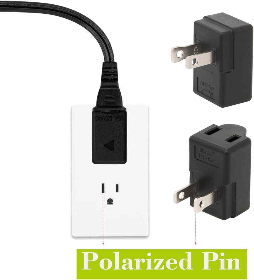 Right Angle Adapter,2-Prong 90 Degree Upward Angled AC Adapter ...