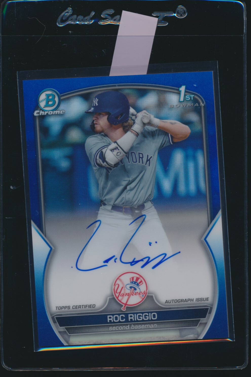 ROC RIGGIO AUTO 1st 2023 Bowman Chrome Draft BLUE REFRACTOR/150 YANKEES ...