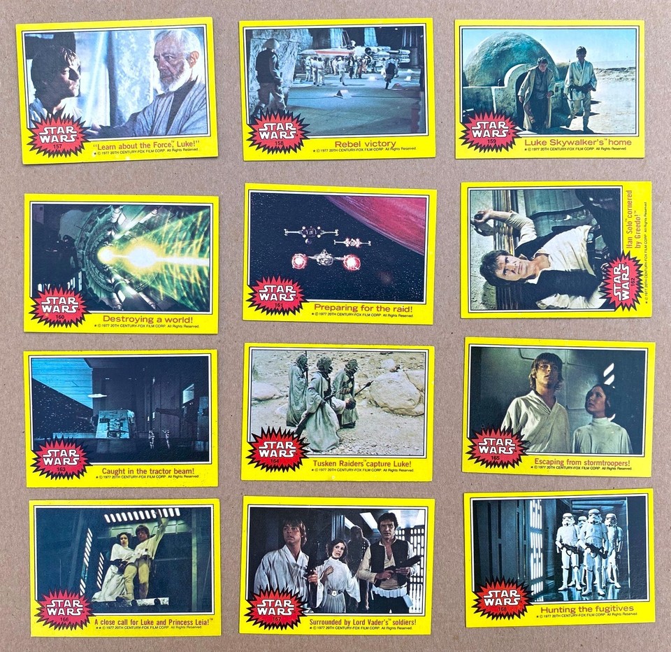 Star Wars Trading Cards 1977 Yellow Series - Complete Set - Excellent ...