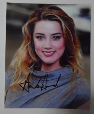 AMBER HEARD AQUAMAN ACTRESS 8x10 RARE HAND SIGNED PHOTO COA AUTOGRAPH ...