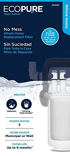 EcoPure EPWHEF Whole Home Replacement Filter, Transparent/White | eBay