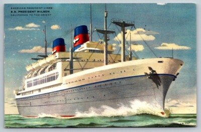 Cruise Liner Postcard - SS President Wilson American President Lines ...