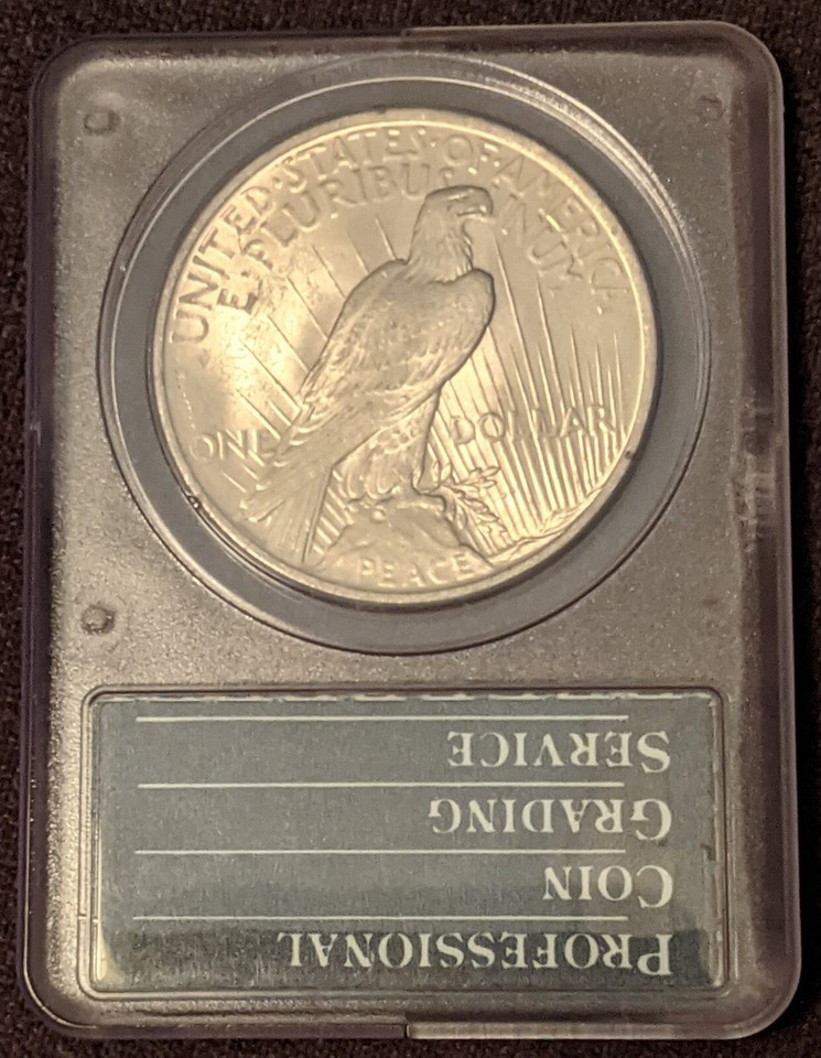 1922 P Silver Peace Dollar PCGS MS64 - Rattler Holder $1 | eBay