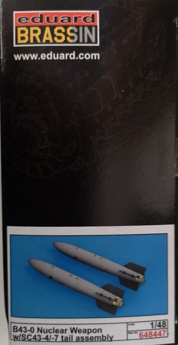 B43-0 NUCLEAR WEAPON w/ SC43-4/-7 Tail Assenbly EDUARD BRASSIN 1/48 ...