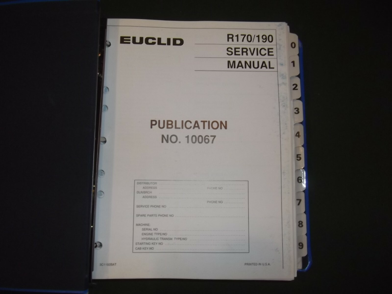 EUCLID R170 R190 DUMP TRUCK SERVICE SHOP REPAIR WORKSHOP MANUAL | eBay