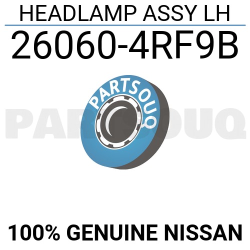 260604RF9B Genuine Nissan HEADLAMP ASSY LH 26060-4RF9B | eBay