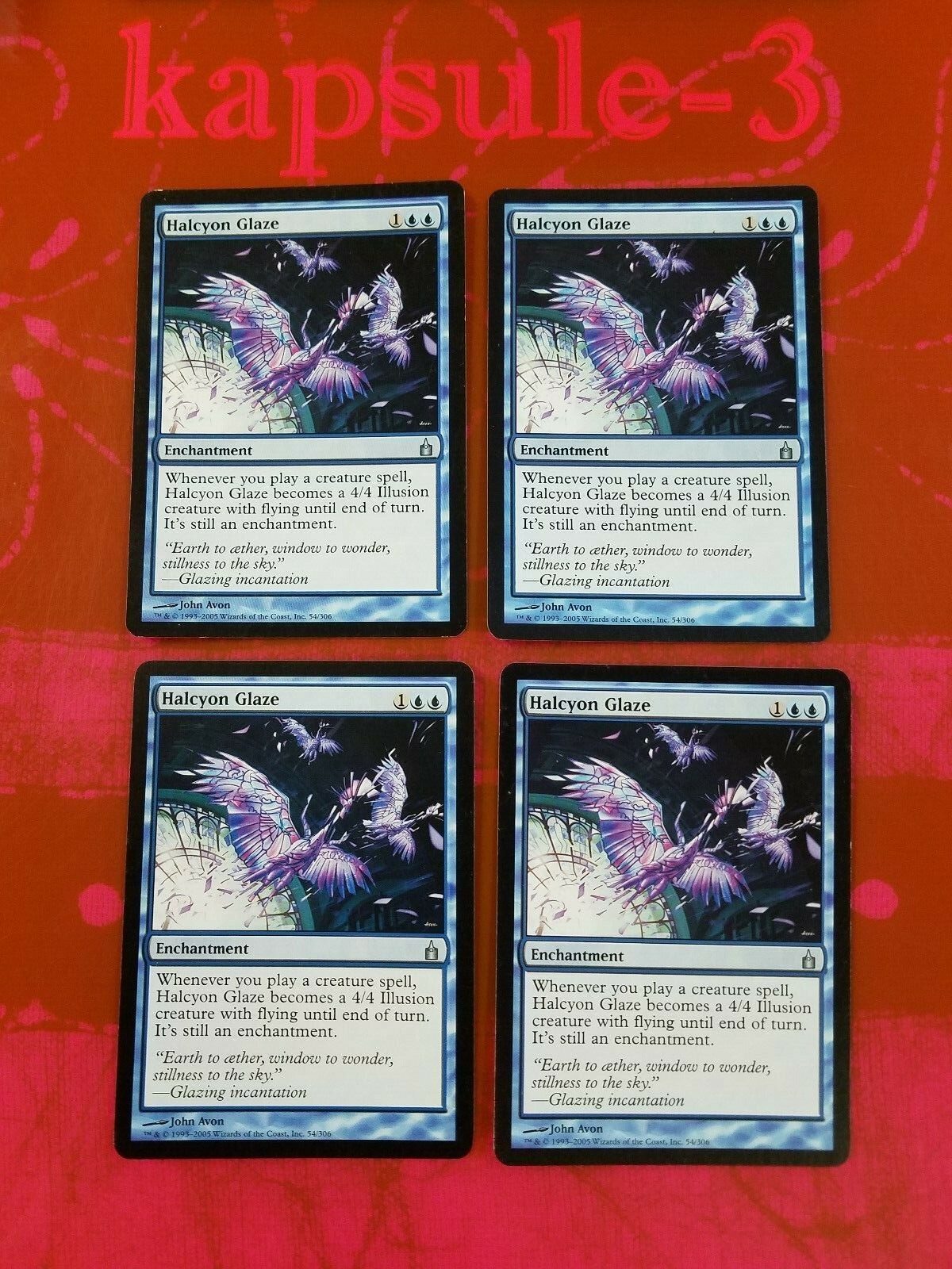4x Halcyon Glaze | Ravnica City of Guilds | MTG Magic the Gathering ...
