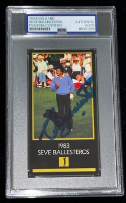 Signed Seve Ballesteros 1993 Grand Slam Golf '83 Masters Rookie Card RC ...