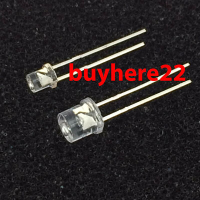 3mm 5mm Flat Top LED LEDs RED GREEN BLUE WHITE YELLOW Superbright NEW ...