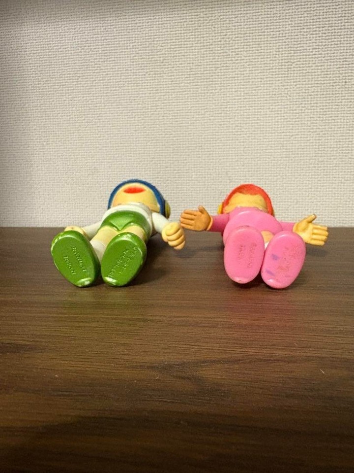 Perman (No.1) & Pako (No.3) Soft Vinyl Figure Set Showa Era Toy Vintage ...