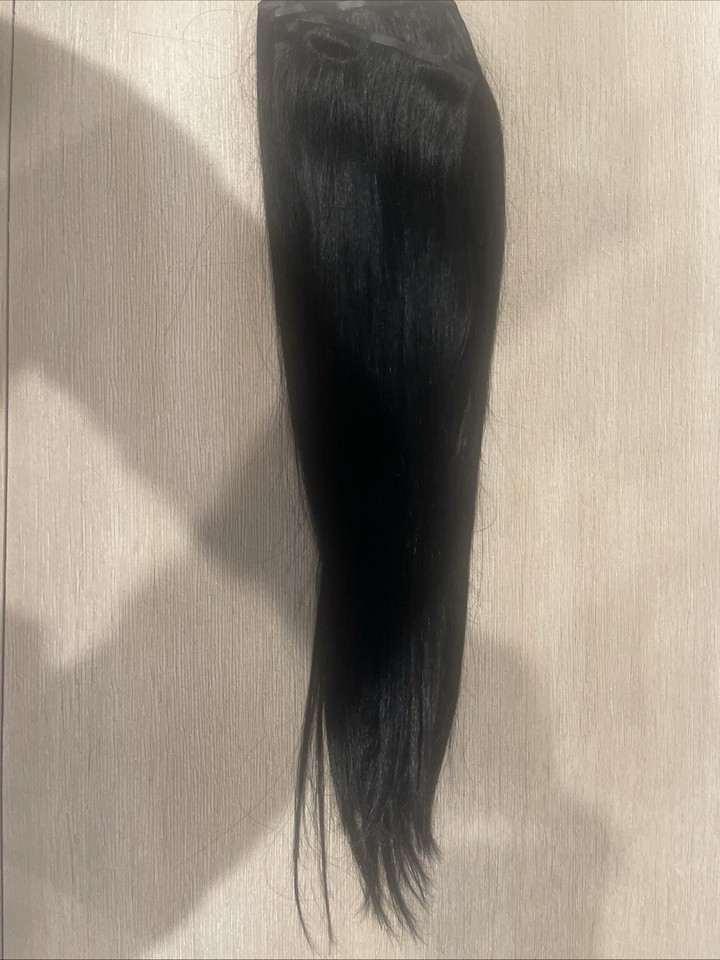 Hidden Crown Clip Ins Color #1 Black Remy Hair 180g 20 Inch | eBay