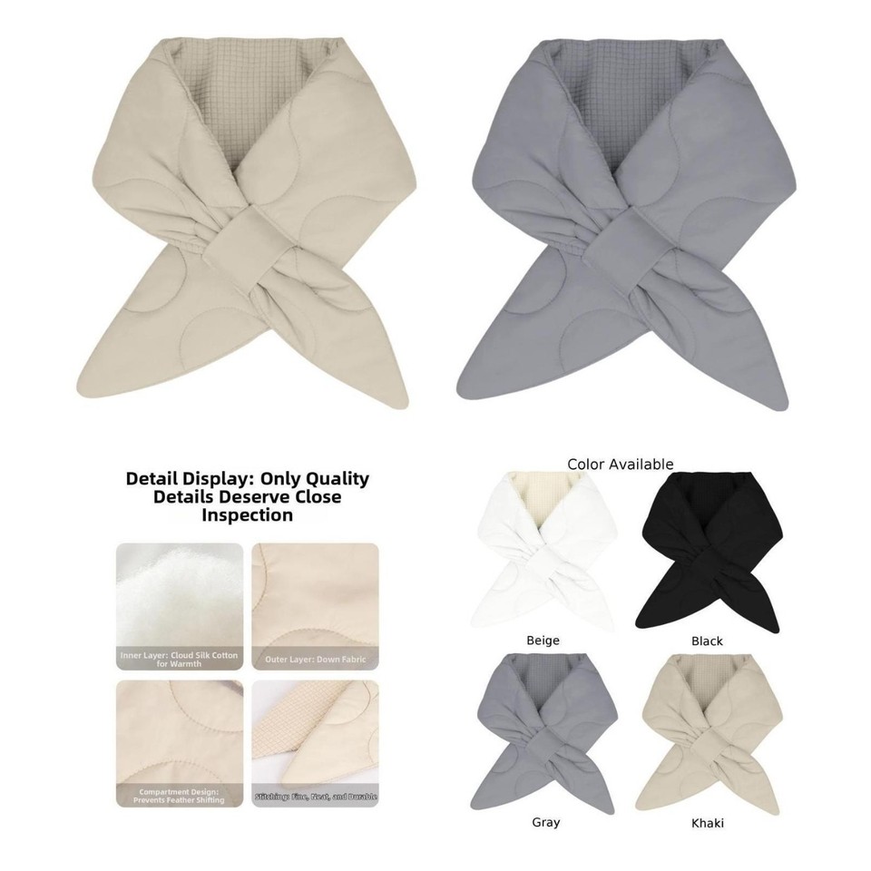 Men Women Winter Triangle Scarf Warm Neck Warmer with Double Layer ...