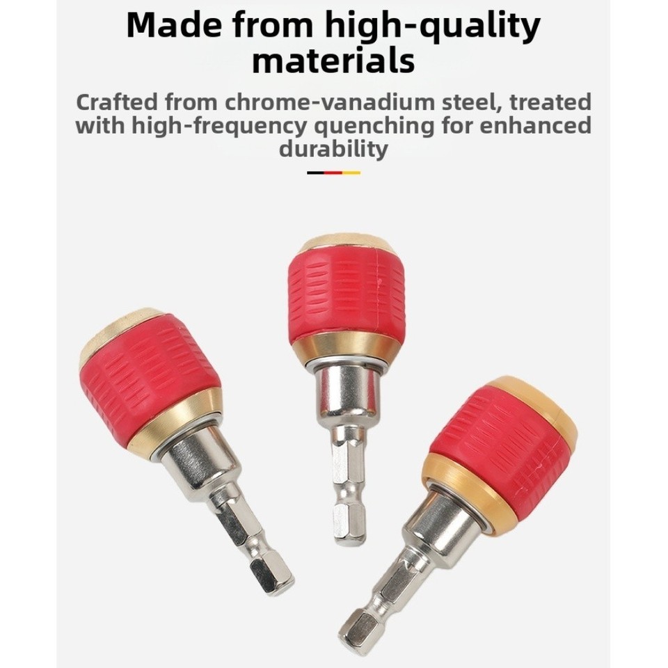 1/4 Keyless Chuck Drill Bit Adapter Non-slip Round Grip One-handed ...