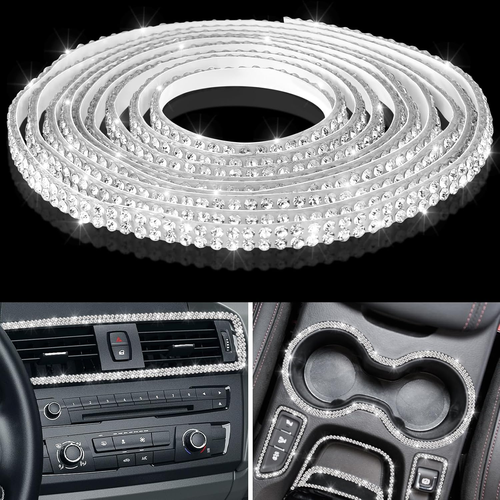 16.4Ft Bling Car Trim Self Adhesive Glitter Crystal Rhinestone Car ...