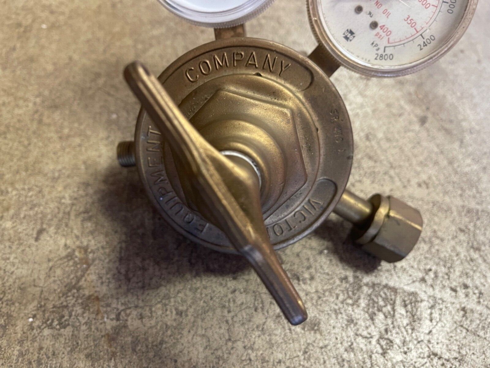 Vtg Victor Equipment Company Compressed Gas Pressure Regulator & Gauges ...