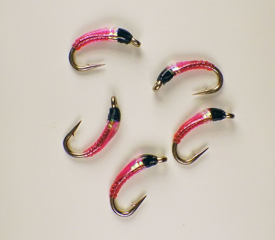 Improved Bling Midge Translucent Pink Nymphs - Premium Trout Fly ...