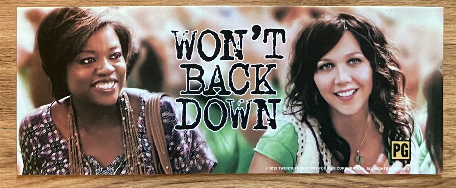💥 Won't Back Down (2012) - Movie Theater Poster Mylar MEDIUM 5x13 | eBay