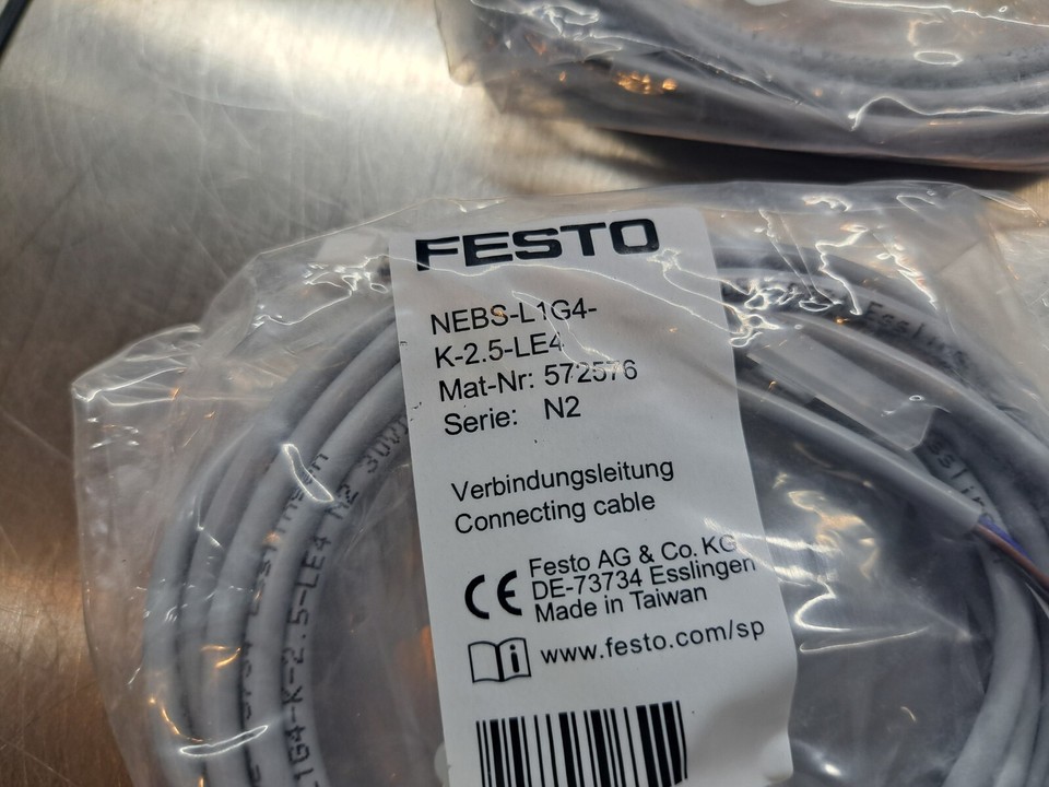 (LOT OF 4) FESTO NEBS-L1G4-K-2.5-LE4 572576 CORDS | eBay