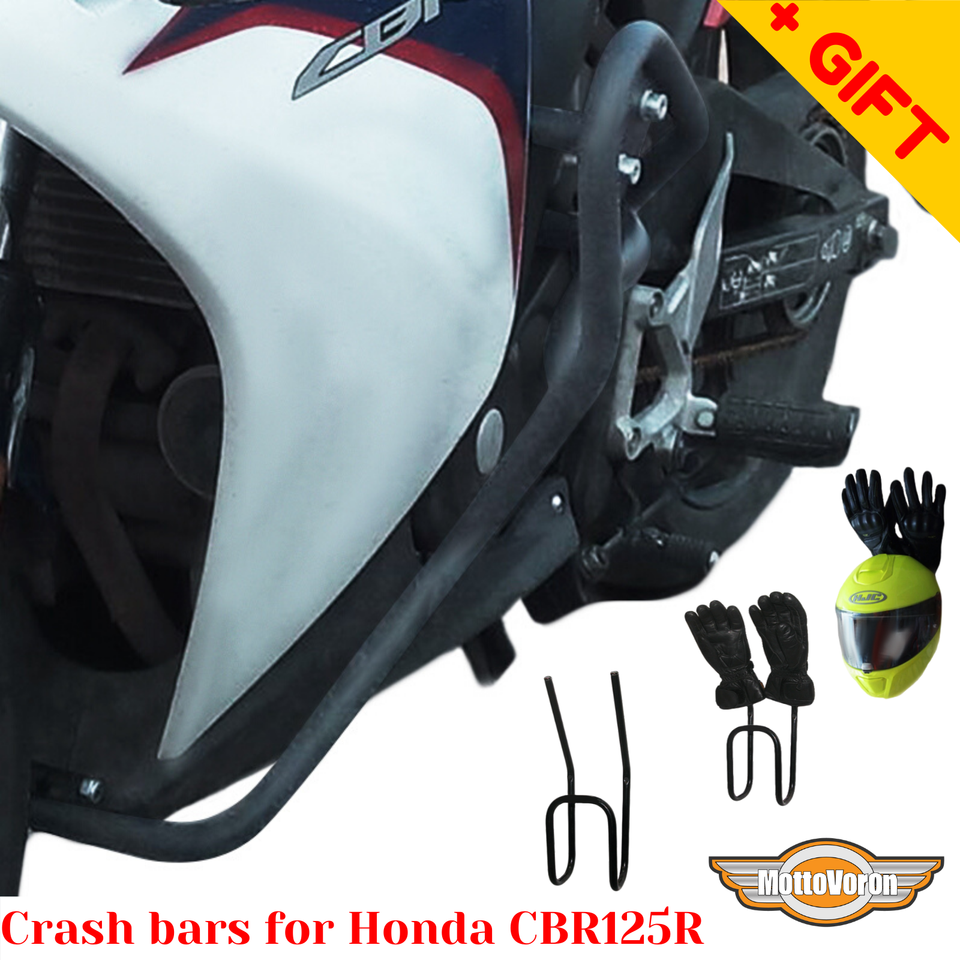 2011-2017 Honda CBR 125 R Engine Guard Crash Bars | Black | Steel ...