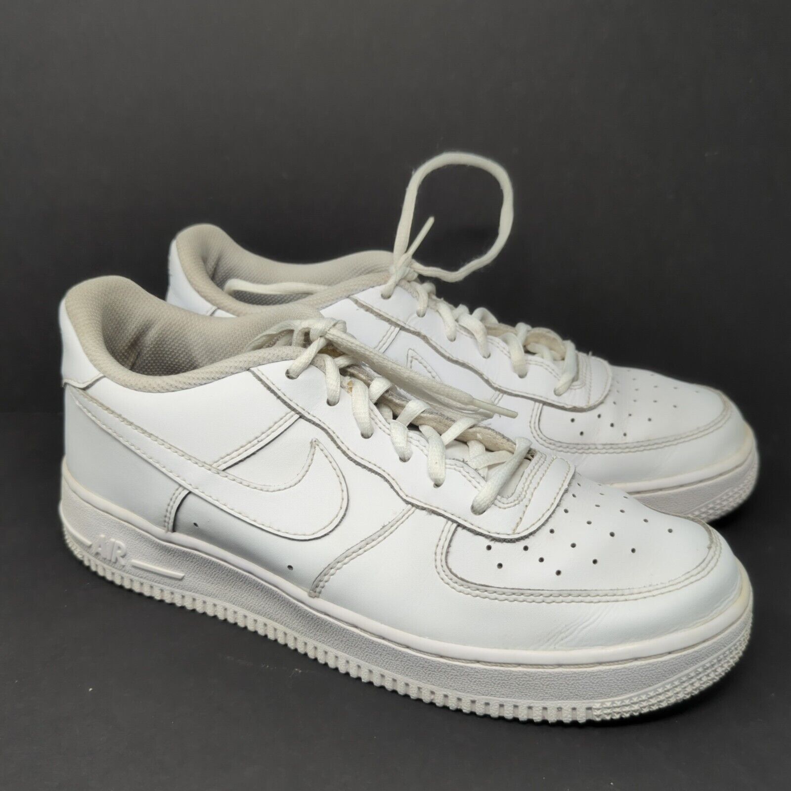 Nike AF1 Air Force One 314192-117 Low White Sneaker Size 7Y | eBay