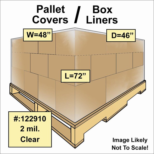 Pallet Covers / Bin Box Gaylord Liners 48x46x72" Clear 2 Mil Roll/60 ...