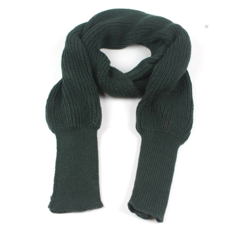 European Style Winter Women Long Scarf with Sleeves Wool Knitted ...