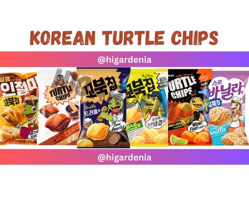 Orion Korean Turtle Chips | LARGE size | 5 Flavors | 160g | Asian Snack ...