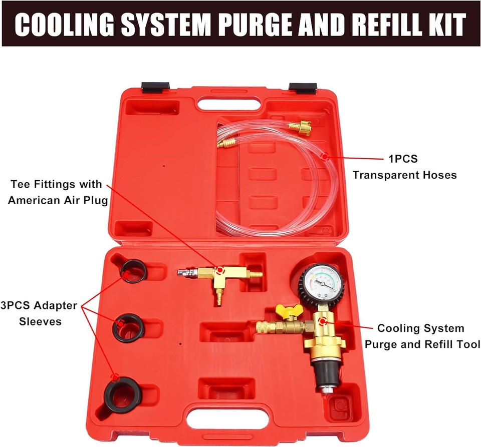 Auto Coolant Vacuum Kit Cooling System Vacuum Radiator Kit Refill ...