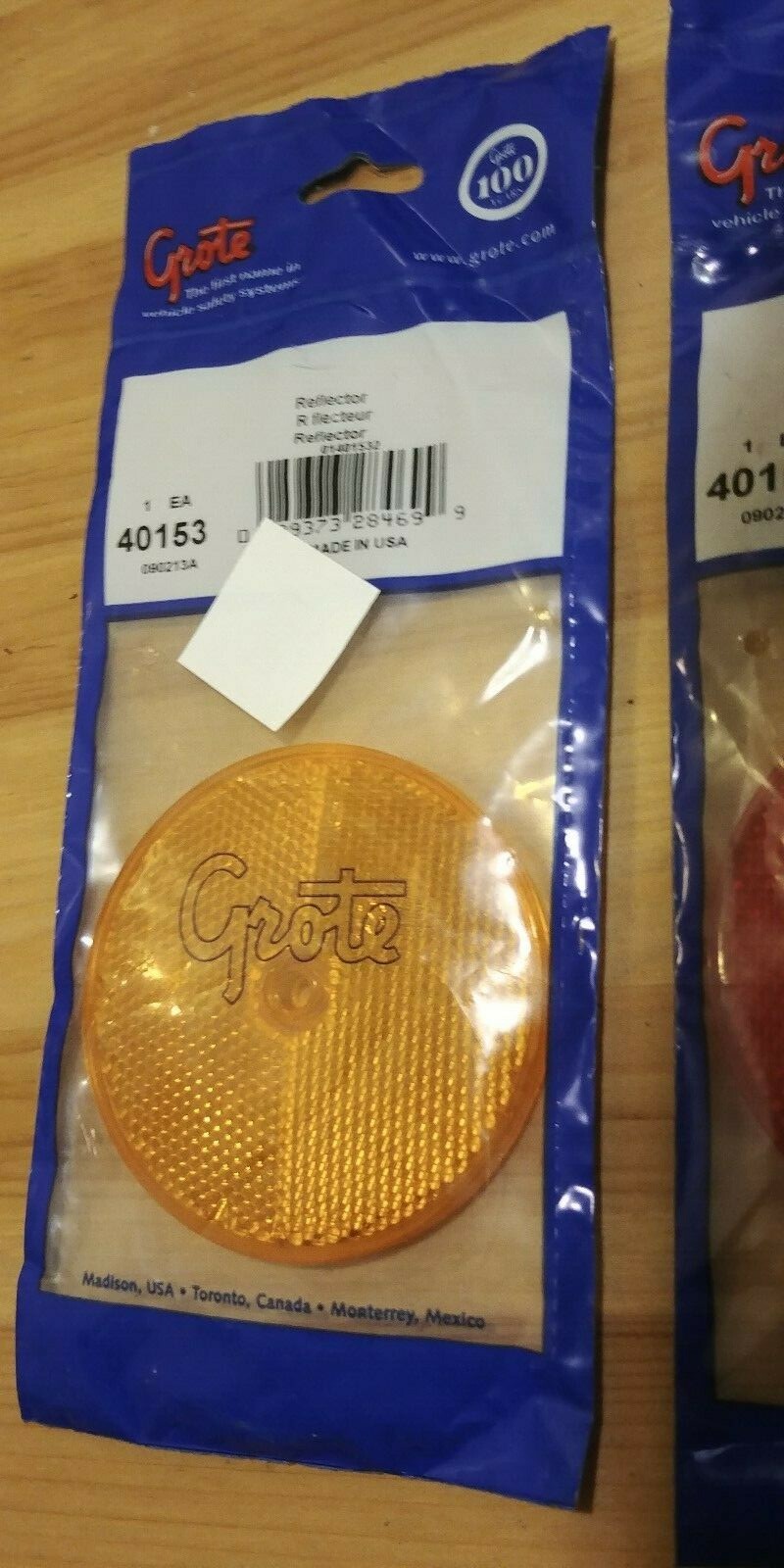 GROTE REFLECTOR #40153-#40152 UNIVERSAL 3.25 REFLECTOR, RED & YELLOW | eBay