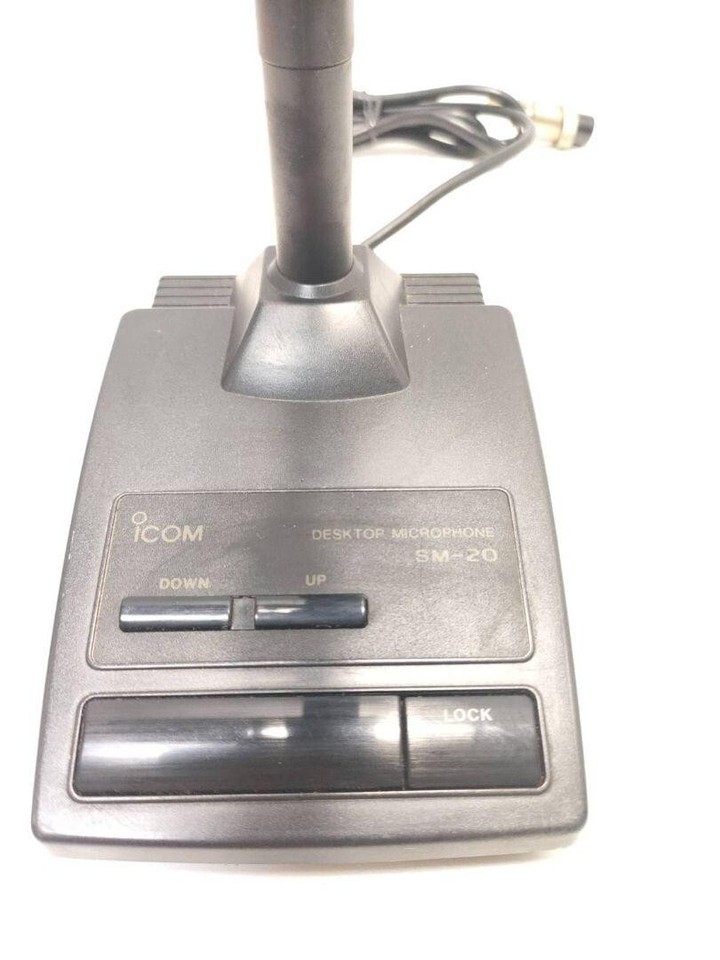 Icom SM-20 Desktop Stand Microphone Amateur Ham Radio Working Used ...