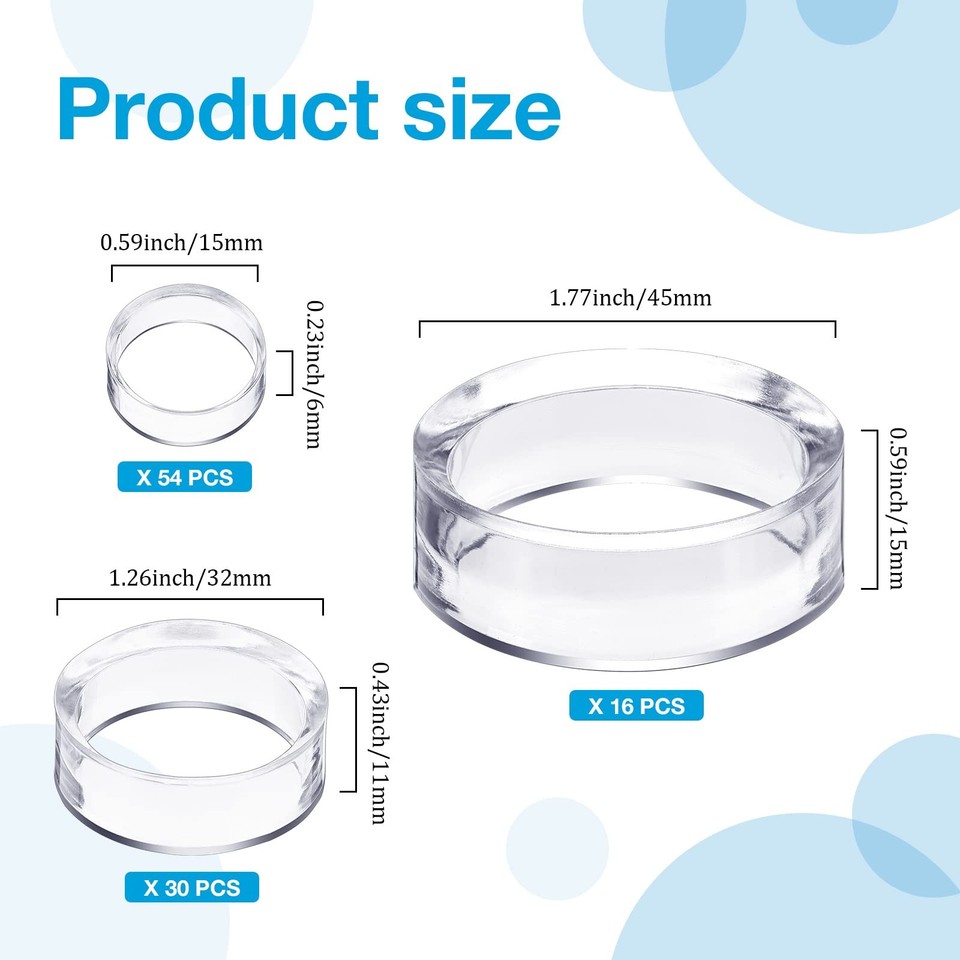 100 Pcs Crystal Sphere Stand Acrylic Sphere Stand Clear Plastic Single ...