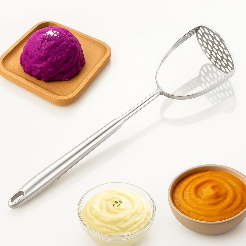 SerniaXin Potato Masher Stainless Steel, 14 Inch Potato Smasher - Kitchen Ess... | eBay