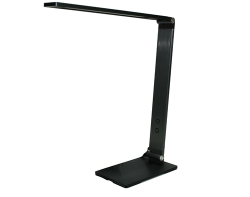 Electrix LED Slim Foldable T Desk Lamp 10W Black Brushed Aluminum 20846 ...