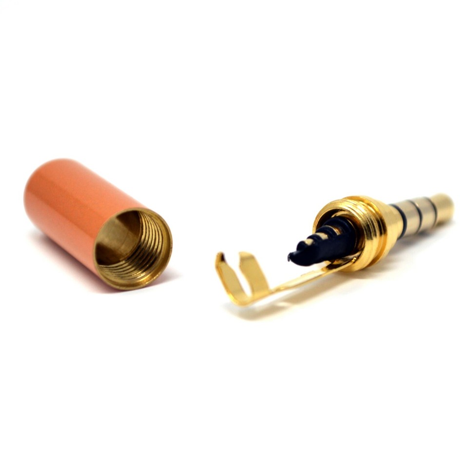 3.5mm (4 Pole) Male Repair headphone Jack Plug Metal Audio Replacement ...
