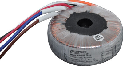 POWERTRAN 240/9+9 30VA Toroidal Transformer Suitable for 1RU 19” rack ...