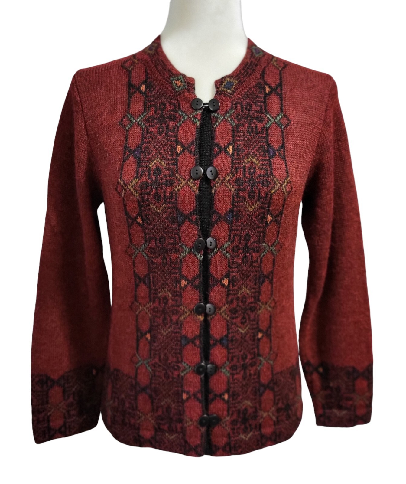 Invisible World 100% Alpaca Cardigan Sweater Womens S… - Gem