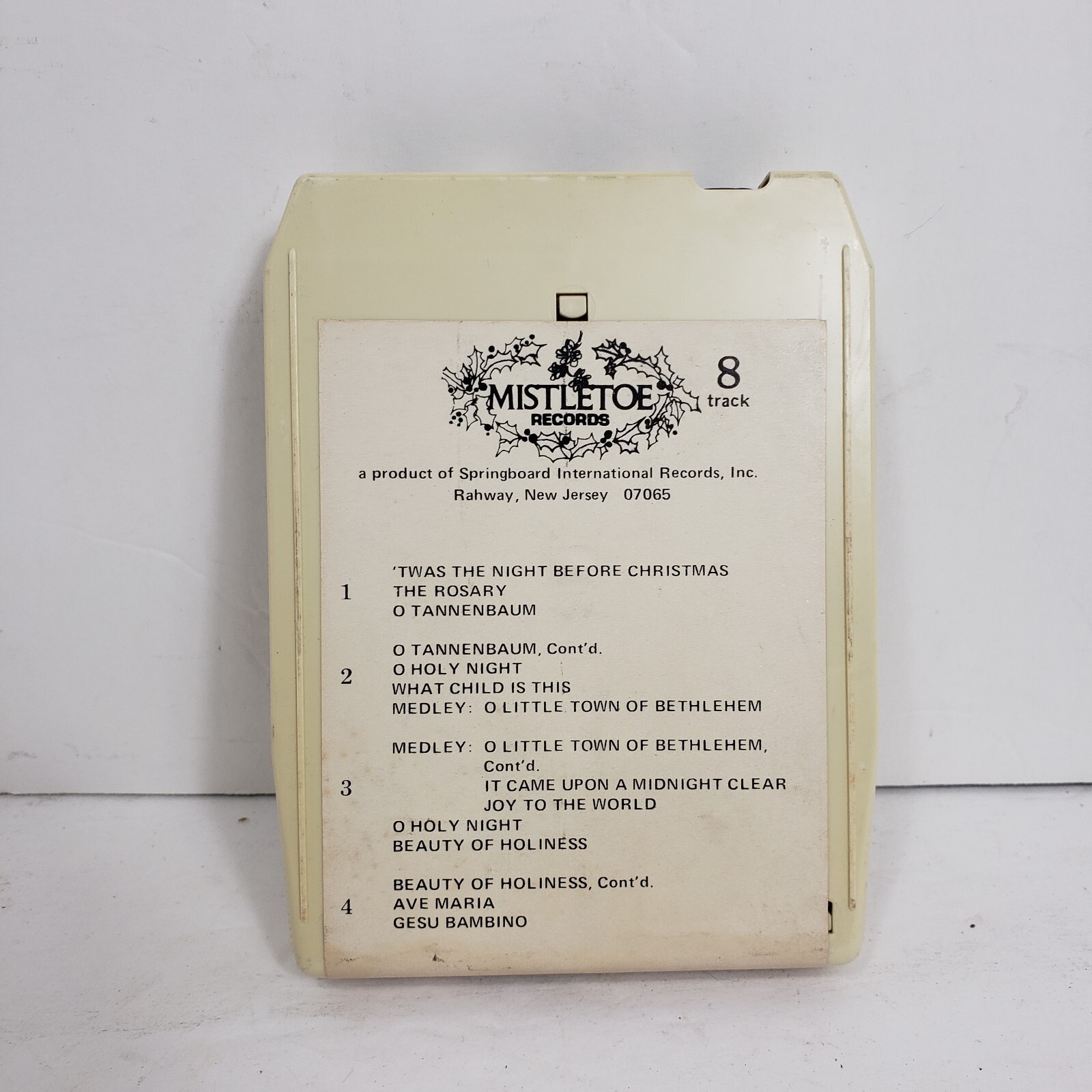 Vintage MISTLETOE RECORDS 8 Track Tape Best of CHRISTMAS Various ...