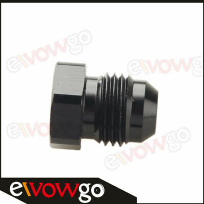 6AN AN-6 Male AN6 6AN Flare Plug Fitting AN Plug Aluminum Black | eBay