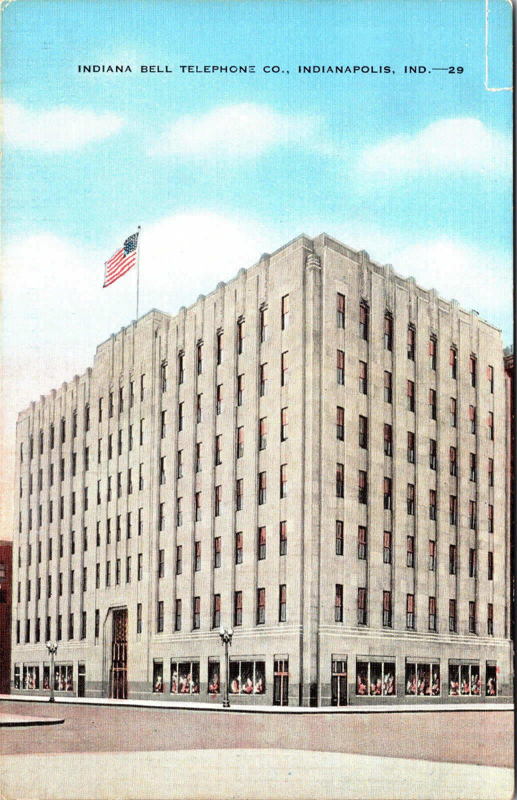 Postcard INDIANA BELL TELEPHONE BUILDING, Indianapolis, IN,Linen c1940 ...