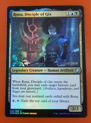 1x Rona, Disciple of Gix | FOIL Prerelease | Dominaria | MTG Magic ...